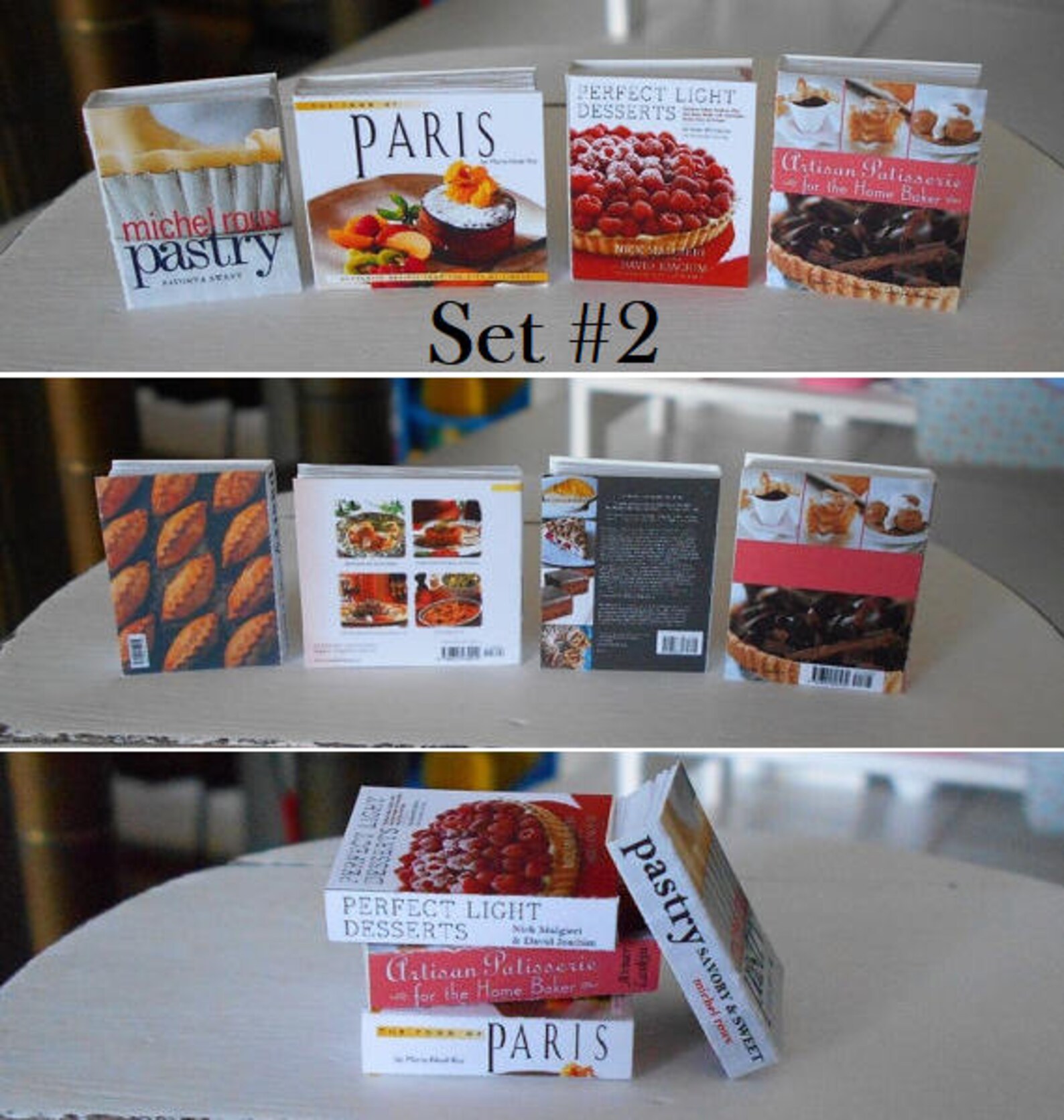 MINIATURE COOKBOOKS - Paris Bistro Tarts Cupcakes Baking - Choose 1/12 ...