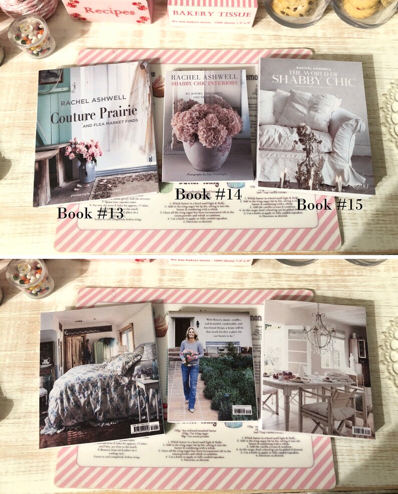 Shabby Chic DECORATING BOOKS Choose 1/12 or 1:6 Scale - Etsy