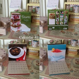 CALENDAR - CUPCAKE & DESSERTS Themed - Choose 1/12 or 1:6 Scale - Etsy