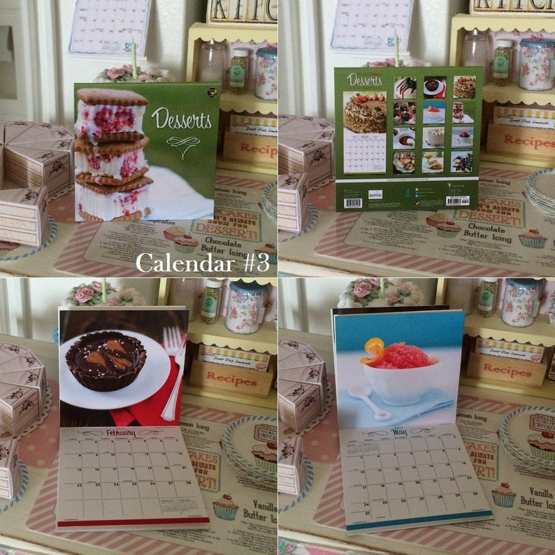 CALENDAR CUPCAKE & DESSERTS Themed Choose 1/12 or 1:6 | Etsy