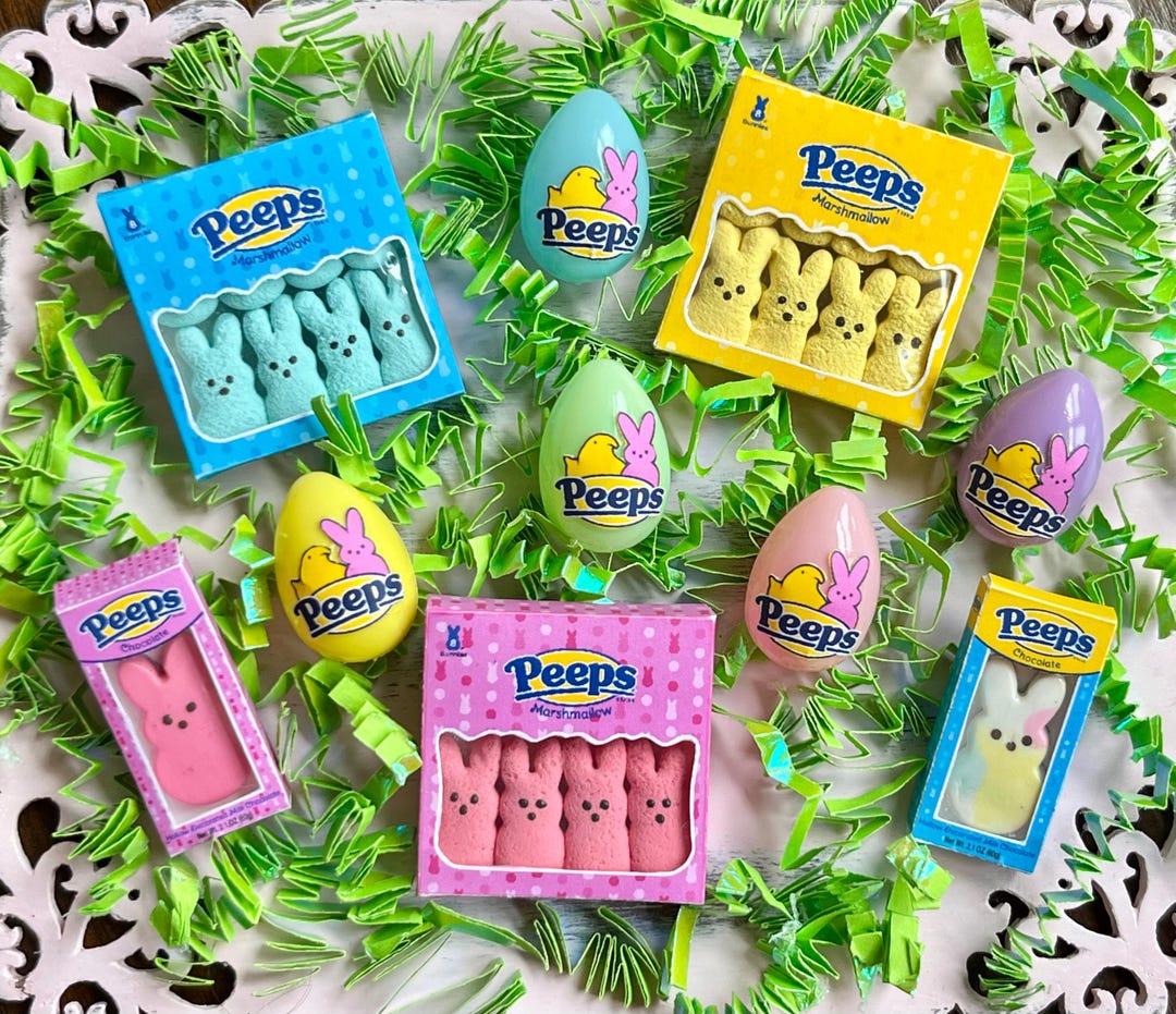 MINIATURE EASTER - Peeps Marshmallow Bunnies - Chocolate Bunny ...