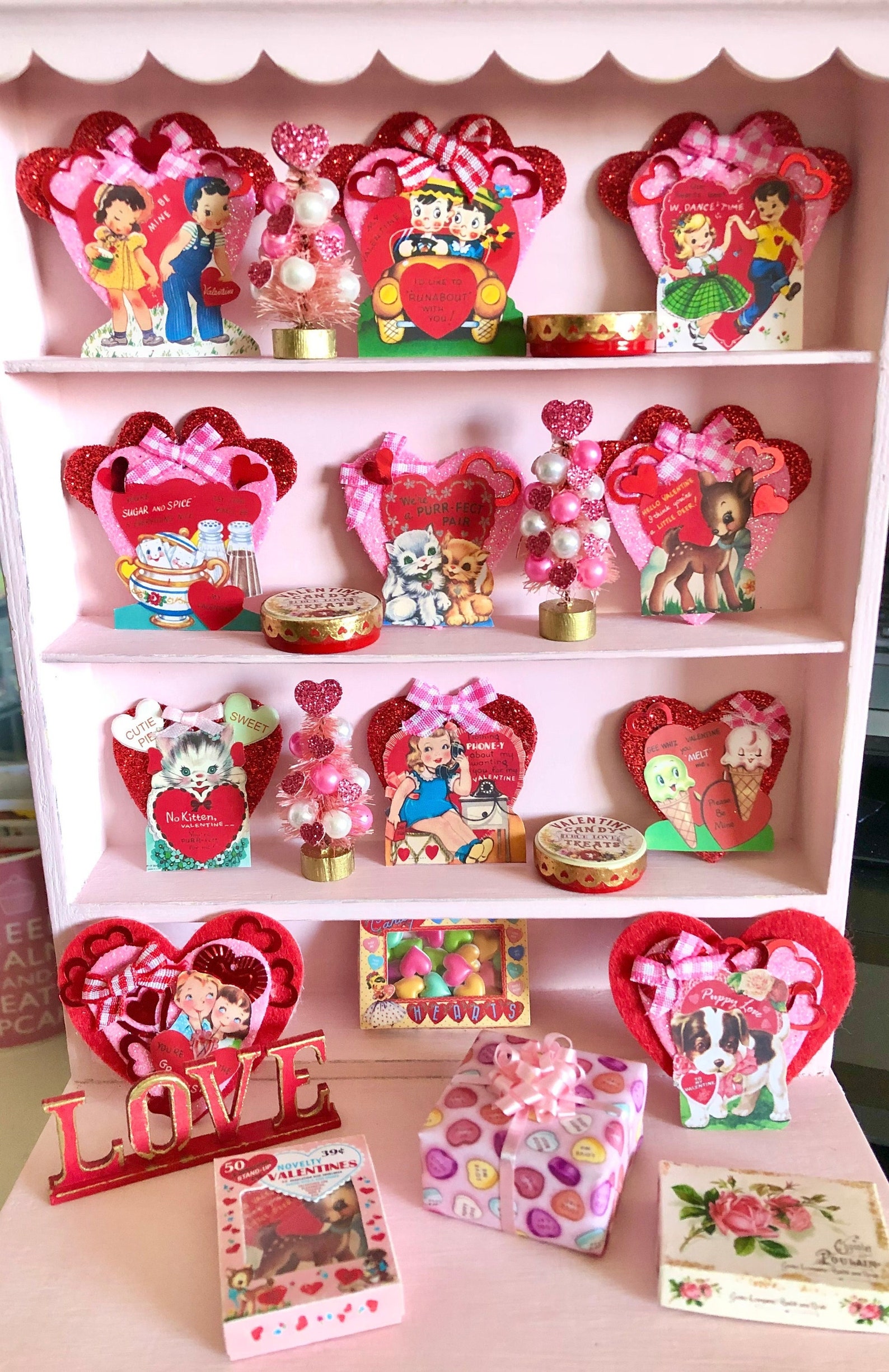 1:6 SCALE MINIATURE Handmade Decorated Valentines Vintage - Etsy