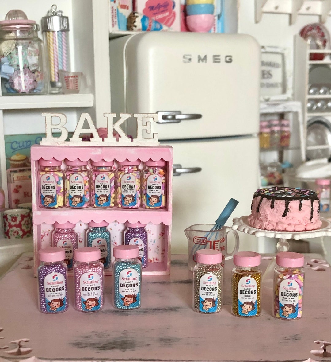 1:6 Scale Miniature - Kitchy SPRINKLE BOTTLE - Fancy Decors - Retro ...