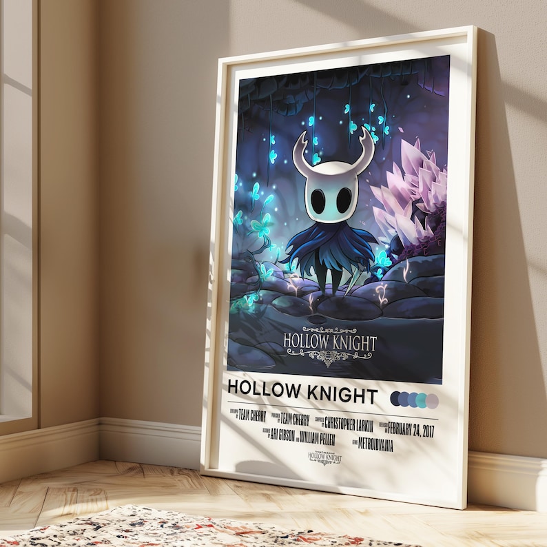 Hollow Knight Poster | Hollow Knight Print | Gaming Poster | 4 Color ...