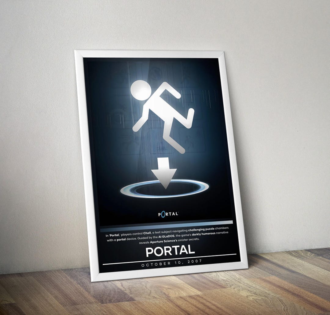 Portal Poster | Portal Print | Gaming Poster Prints | 4 Colors | Video ...