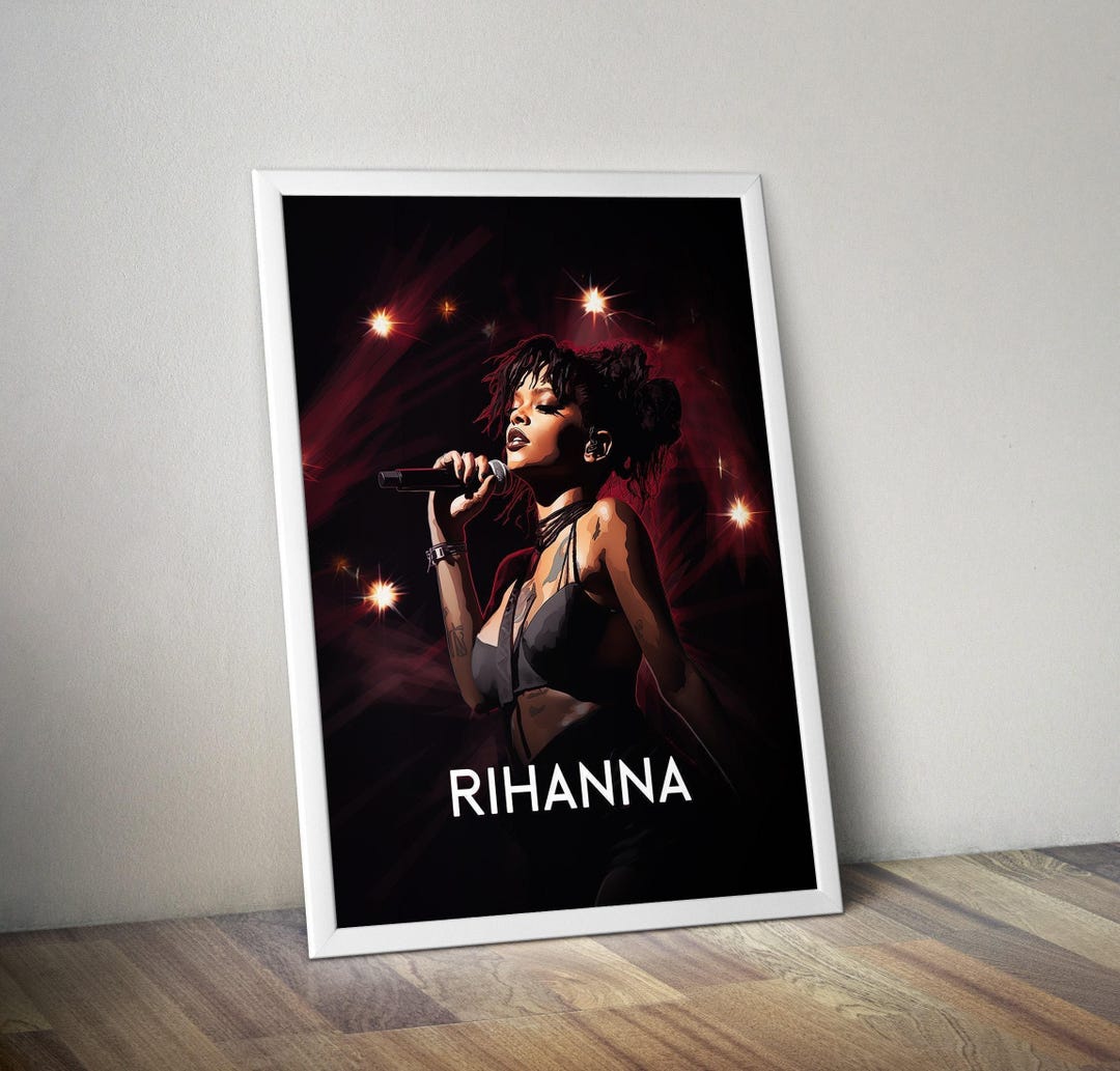 Rihanna Poster Print | Artist Illustration Poster | Artist Poster ...