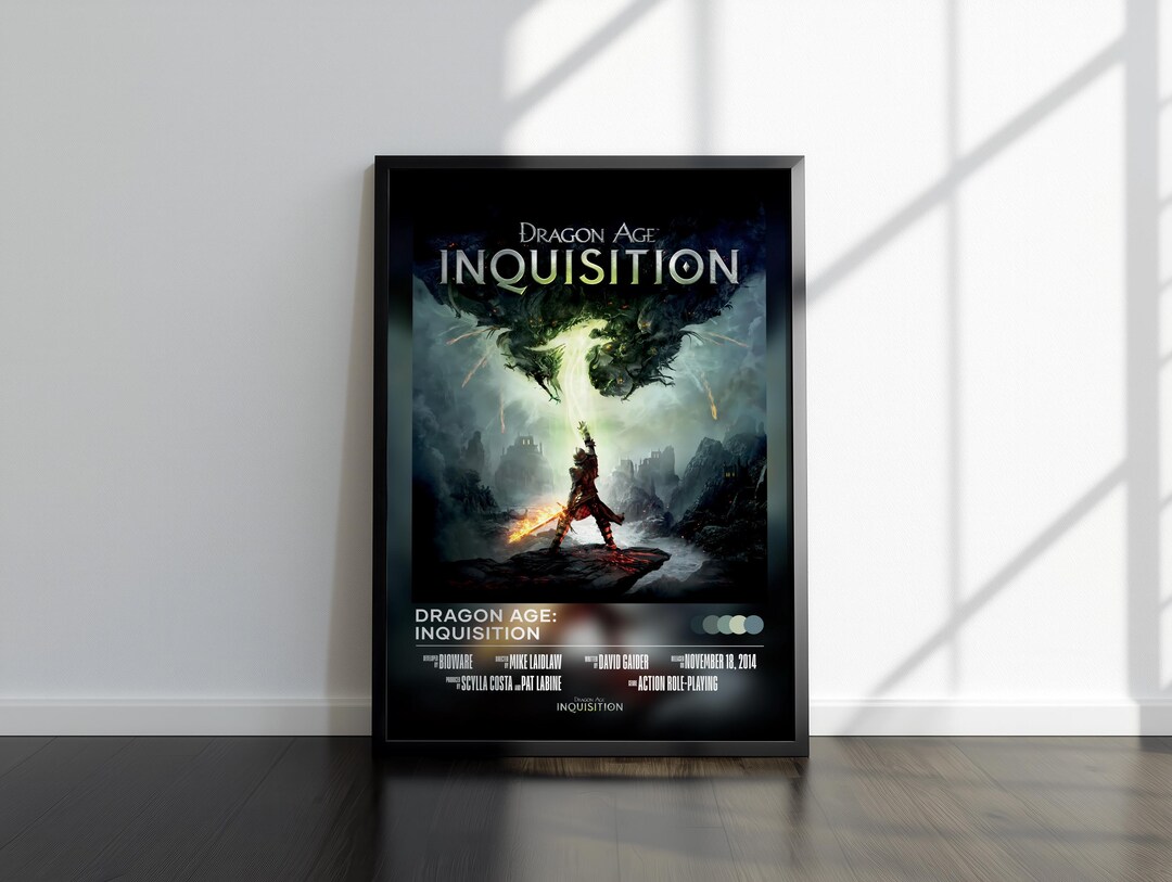 Dragon Age Inquisition Poster | Dragon Age Print | Gaming Poster | 4 ...