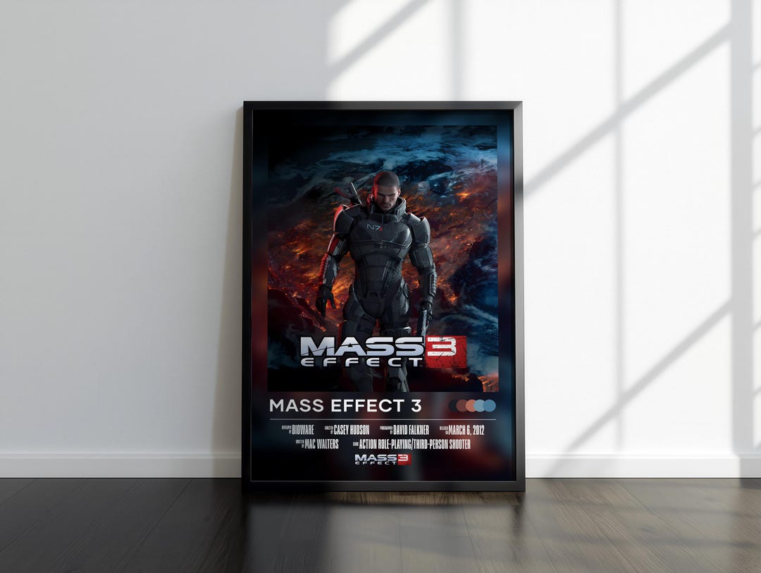 Mass Effect 3 Poster | Mass Effect Print | Gaming Poster | 4 Color ...