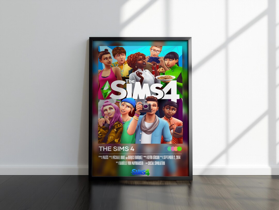 The Sims 4 Poster | the Sims 4 Print | Gaming Poster | 4 Color, Video ...