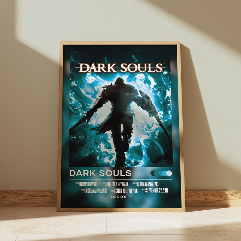 Dark Souls Poster | Dark Souls Print | Gaming Poster | 4 Colors | Video ...