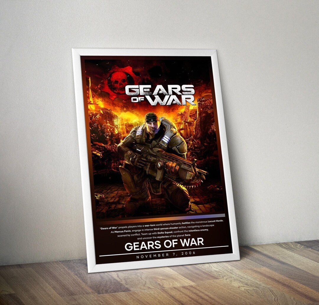 Gears of War Poster | Gears of War Print | Gaming Poster | 4 Color ...