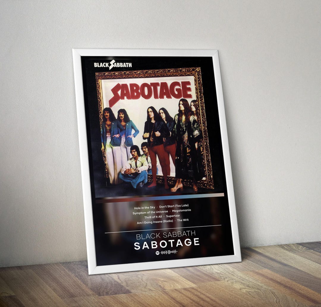 Black Sabbath Poster Print | Sabotage Poster | Album Poster Prints | 4 ...
