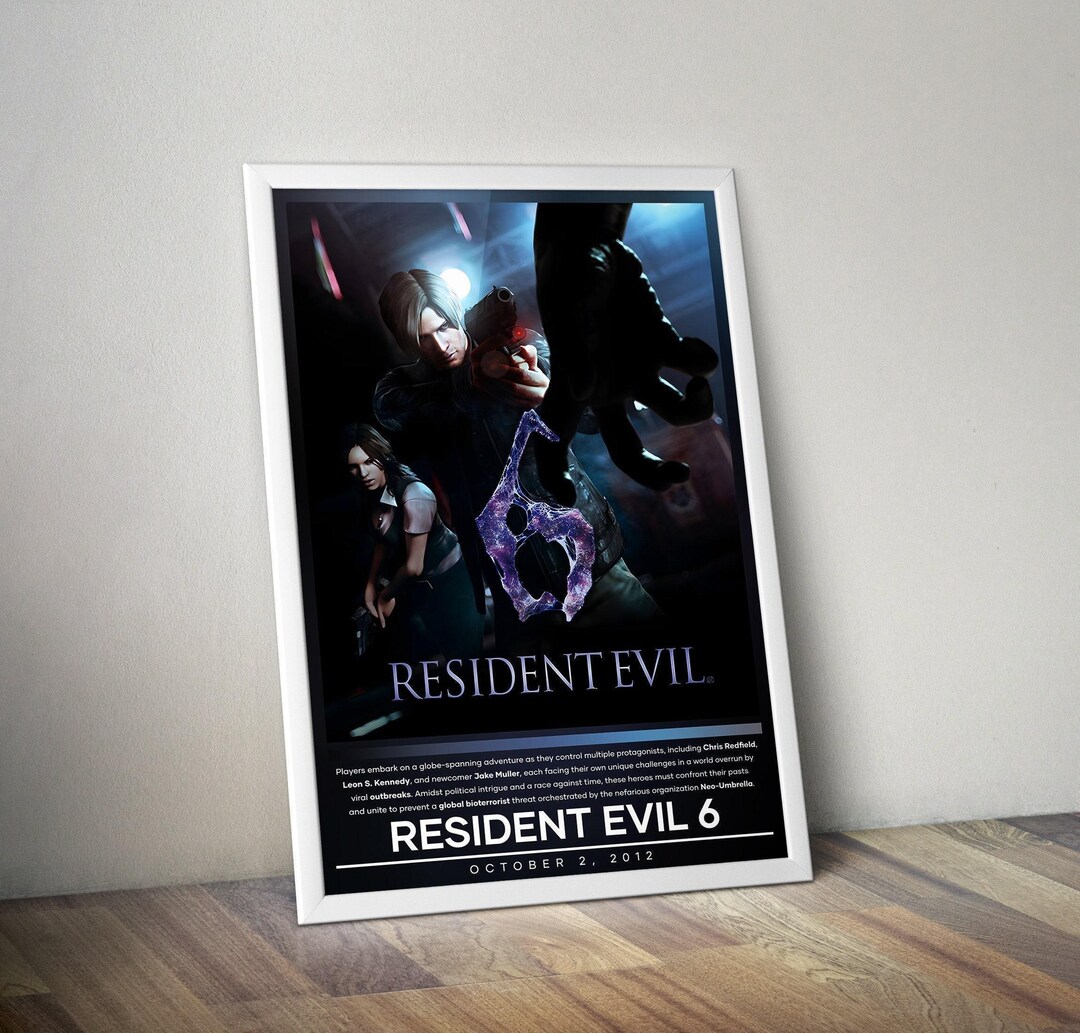 Resident Evil 6 Poster | Resident Evil Print | Gaming Poster Print | 4 ...