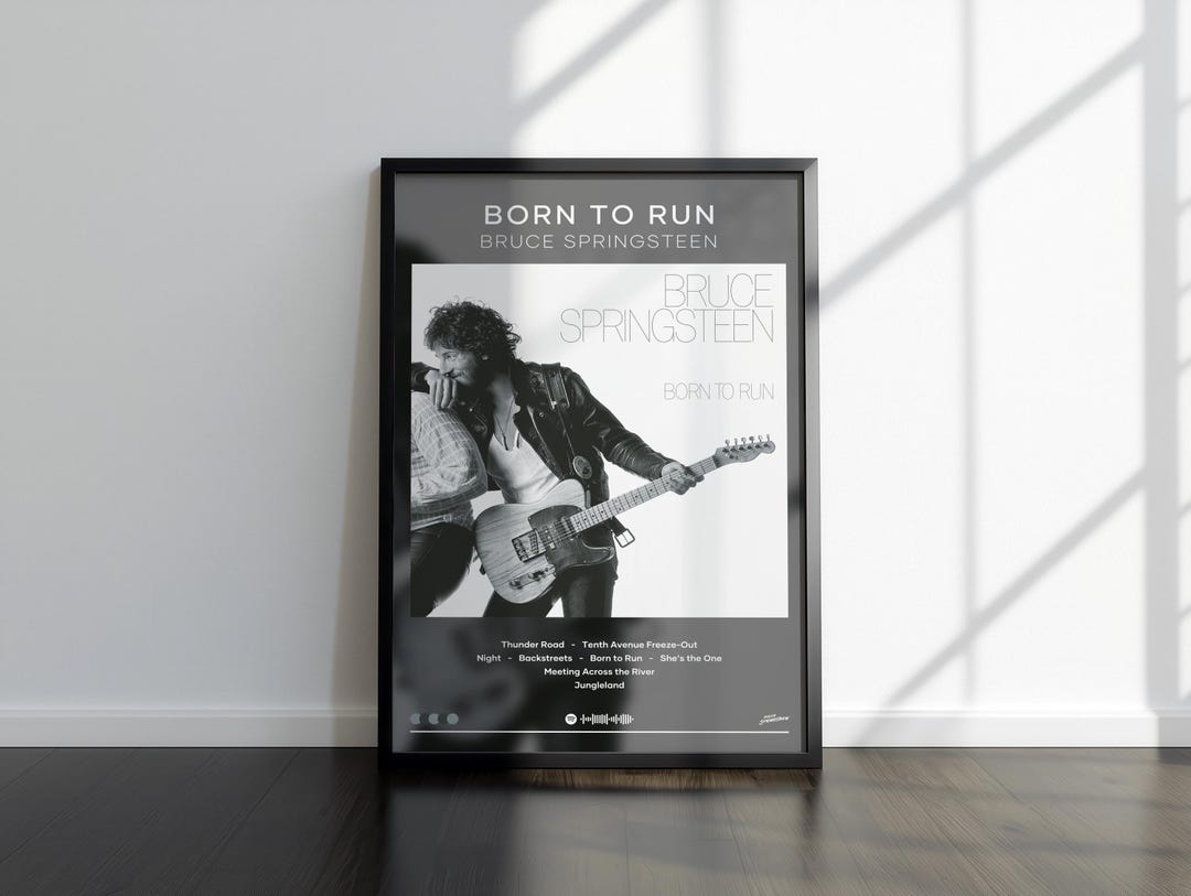 Bruce Springsteen Poster | Born to Run Print | Music Poster | 4 Color ...
