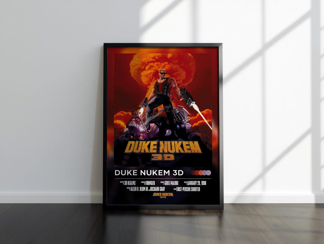 Duke Nukem 3D Poster | Duke Nukem Print | Gaming Poster | 4 Colors ...