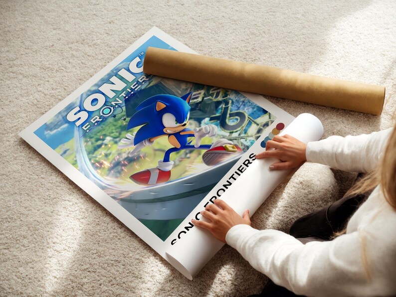 Sonic Frontiers Poster | Sonic Print | Gaming Poster | 4 Colors | Video ...
