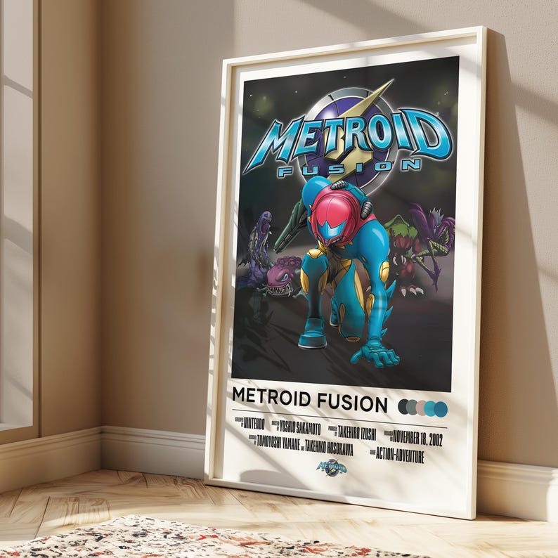 Metroid Fusion Poster | Metroid Fusion Print | Gaming Poster | 4 Color ...