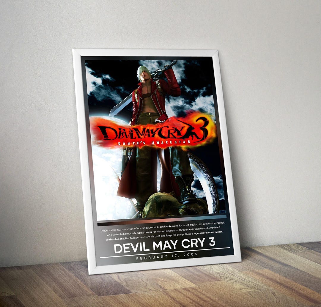 Devil May Cry 3 Poster | Devil May Cry Print | Gaming Poster Print | 4 ...