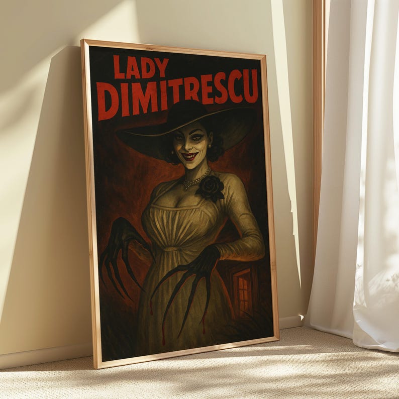Lady Dimitrescu Poster | Video Game Prints | Fast Shipping | Gaming ...