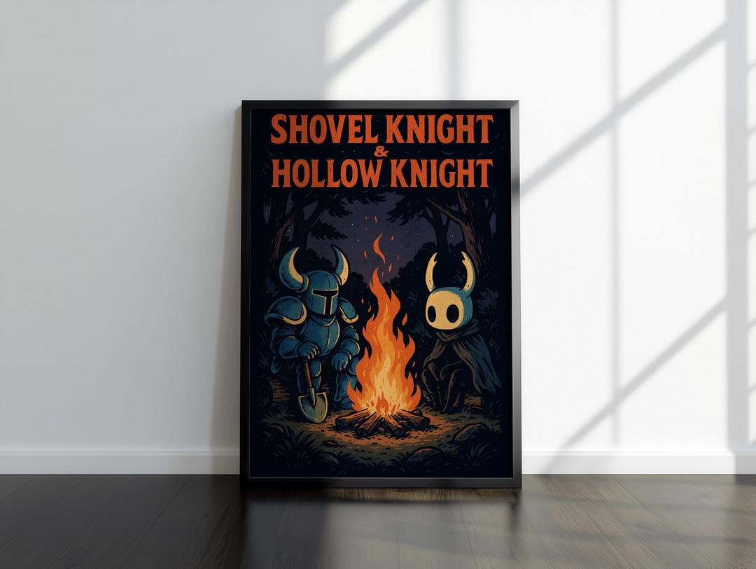 Hollow and Shovel Knight Poster | Video Game Prints | Fast Shipping ...