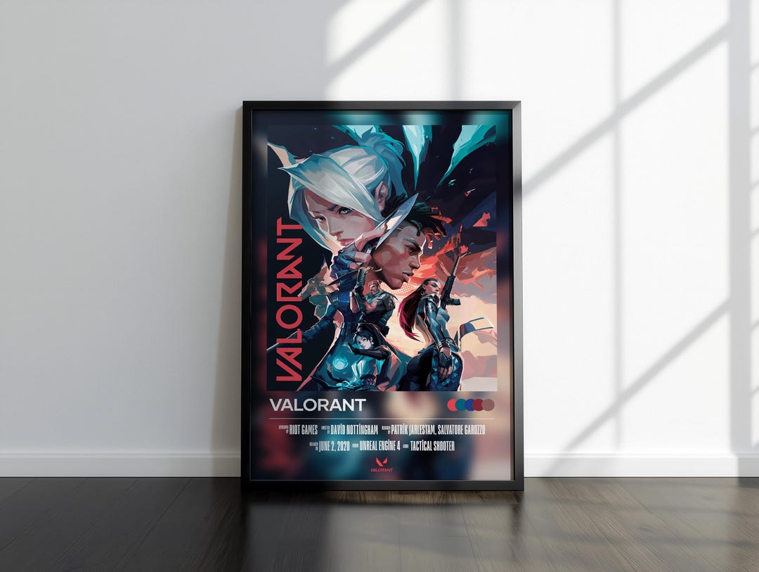 Valorant Poster | Valorant Print | Gaming Poster | 4 Color, Video Game ...