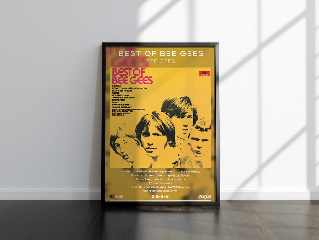 Bee Gees Poster | Best of Bee Gees Print | Music Poster | 4 Color ...