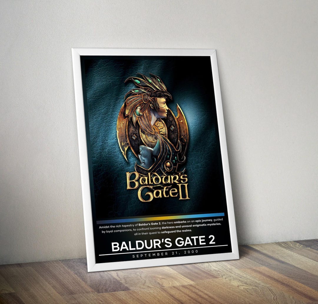 Baldur's Gate 2 Poster | Baldur's Gate Prints | Gaming Poster Print | 4 ...