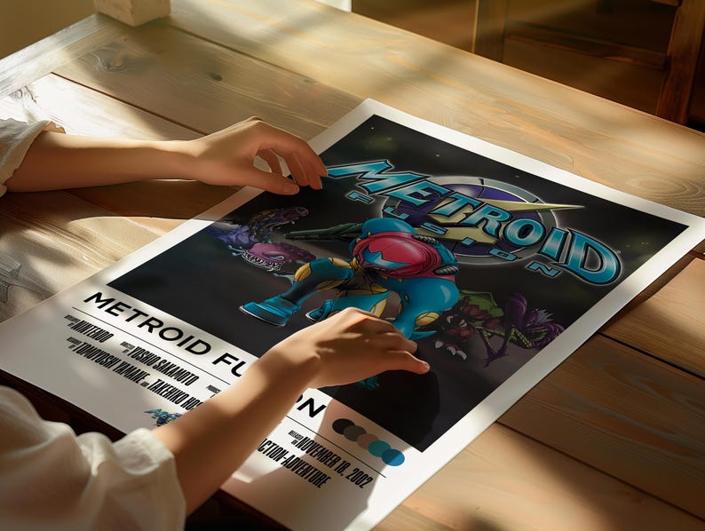 Metroid Fusion Poster | Metroid Fusion Print | Gaming Poster | 4 Color ...