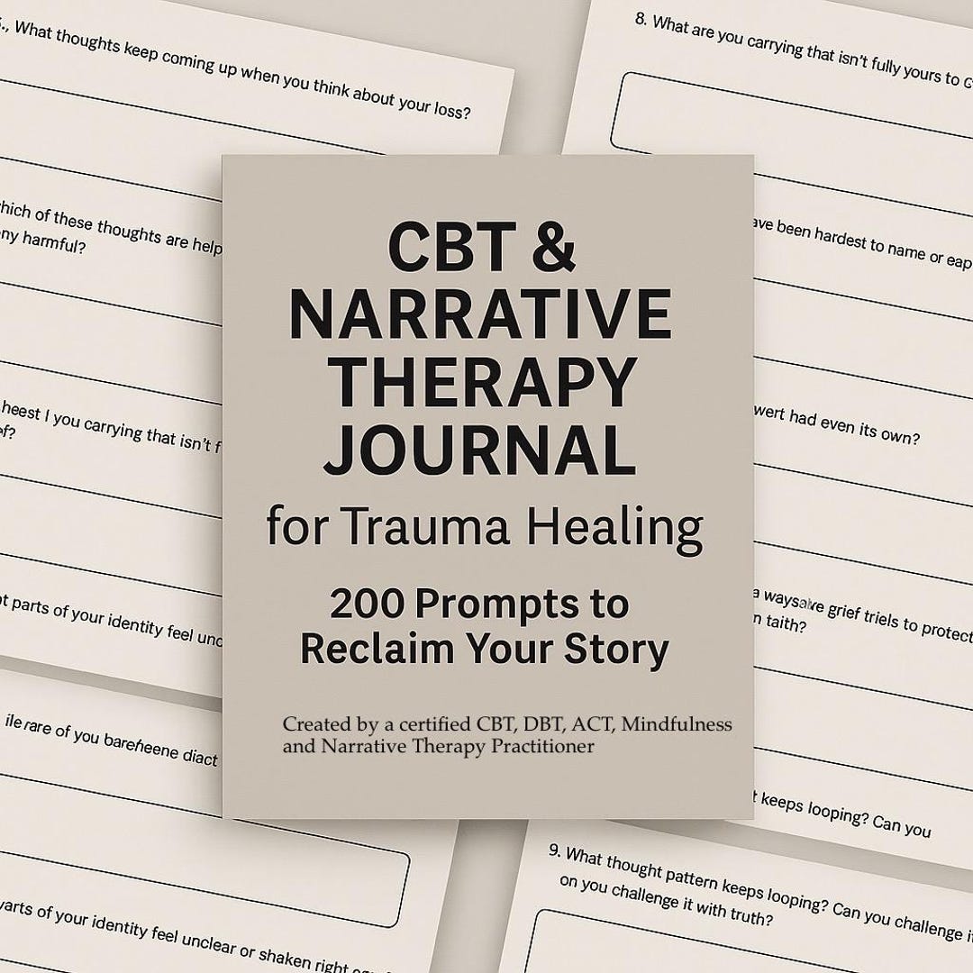 CBT and Narrative Therapy Journal for Trauma Healing | 200 Prompts to ...
