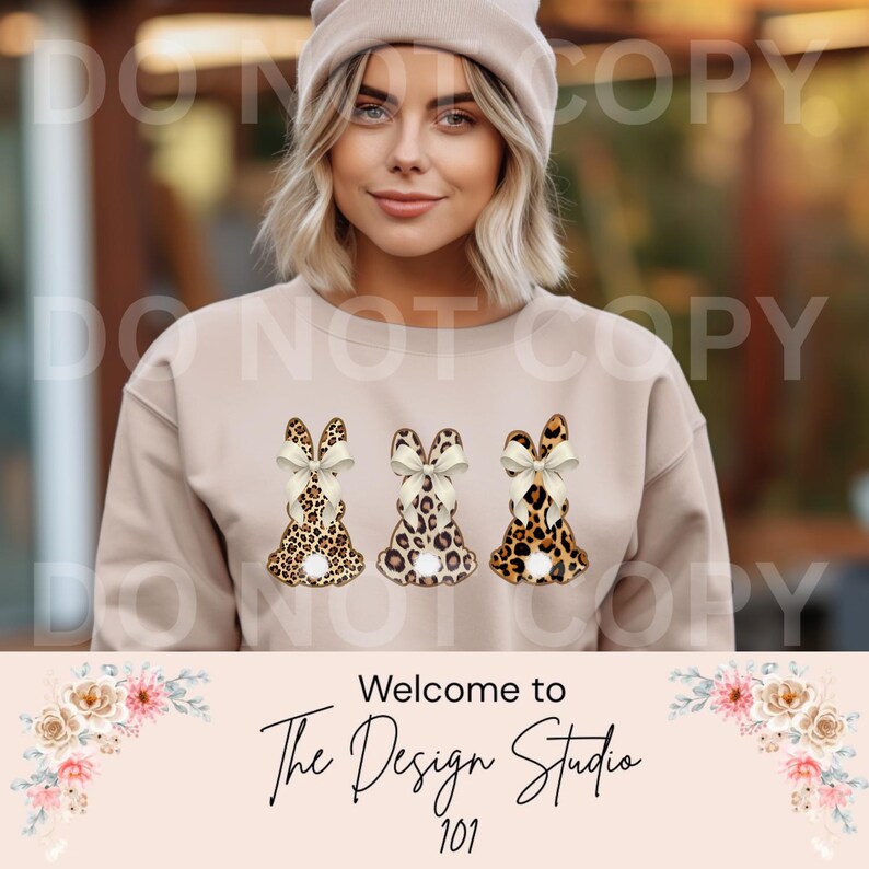 Cheetah/leopard Print, Bunny With Coquette Bow PNG - Etsy