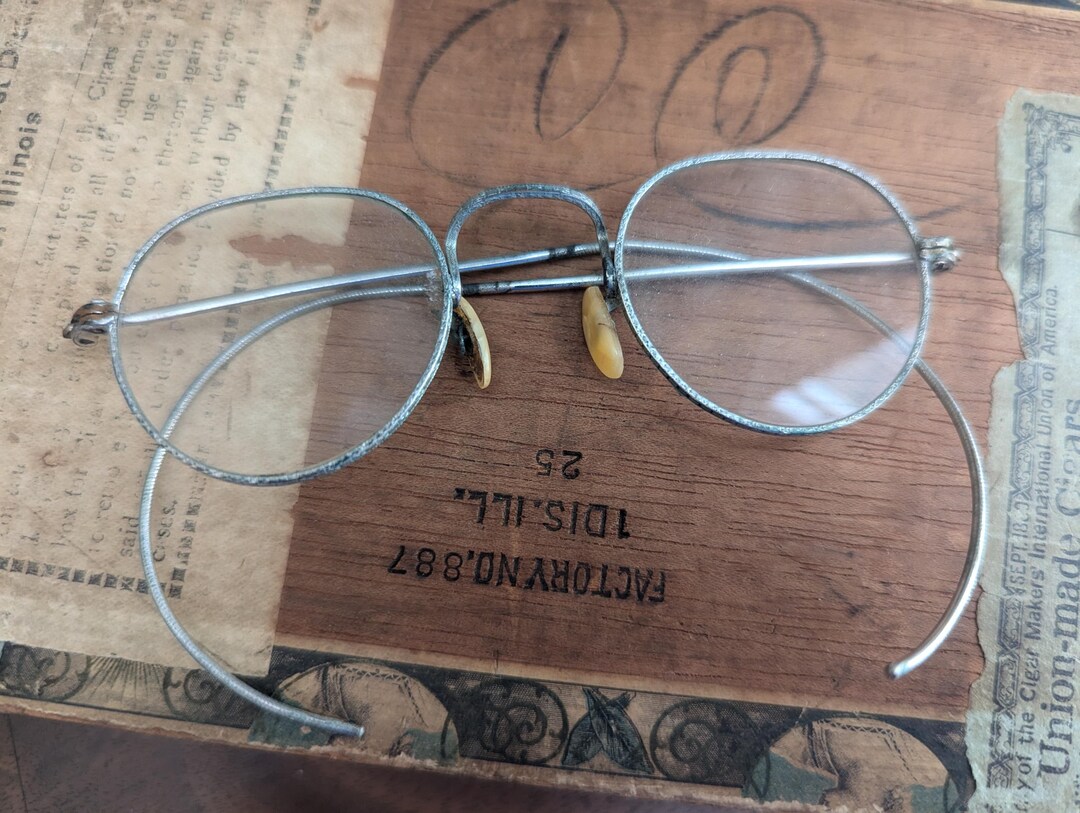 Fun Vintage Round Wire Rimmed Spectacles Eyeglasses Santa Rims - Etsy