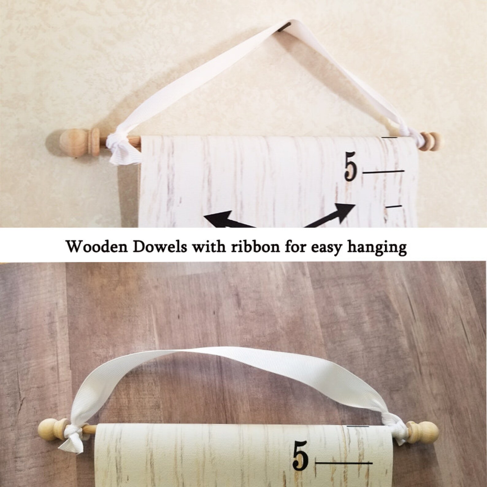 Personalized Mountains Growth Chart: Woodland Nursery Canvas Art - Etsy