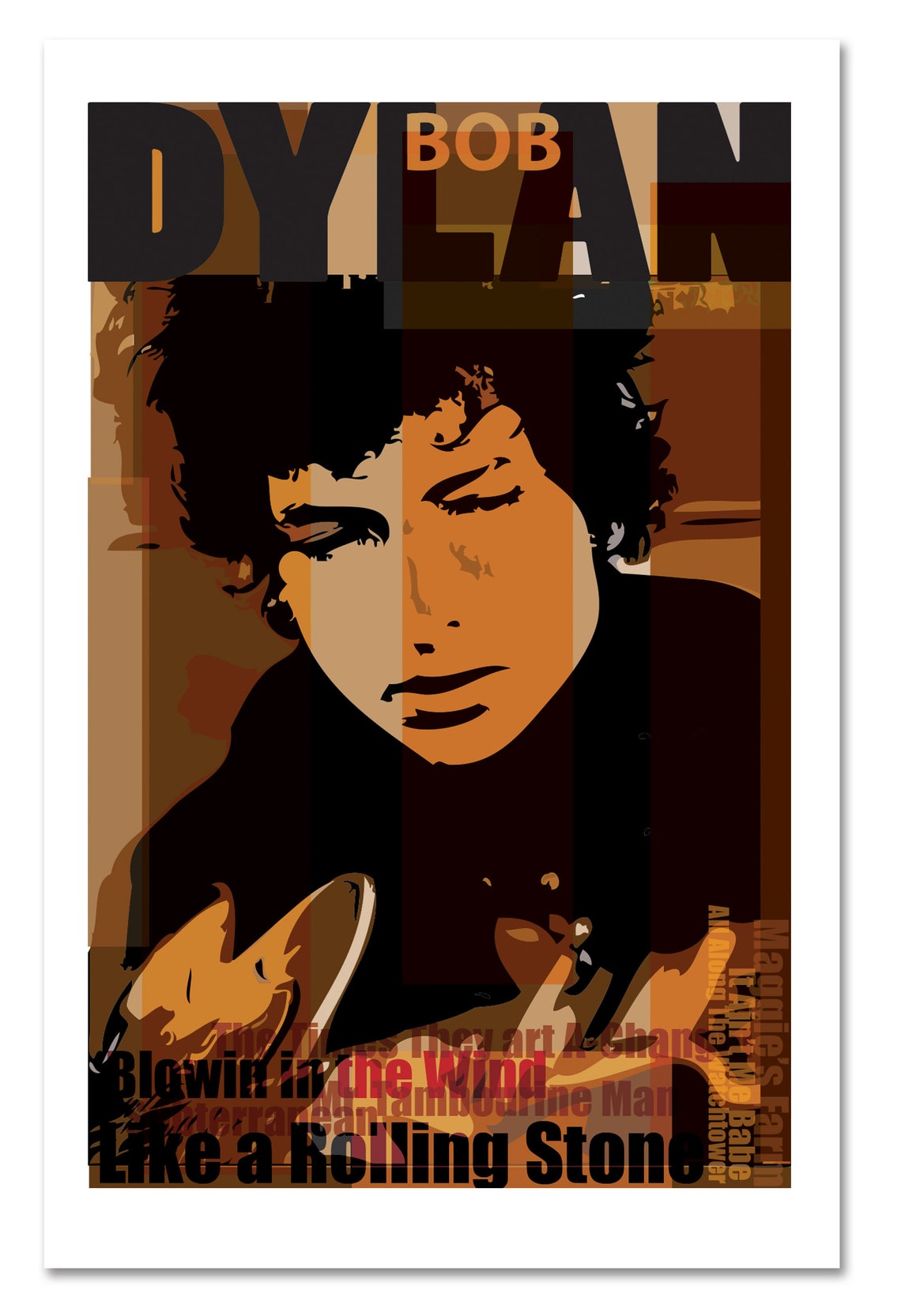 Bob Dylan Poster - Etsy