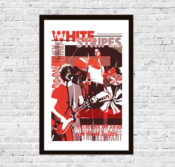 White Stripes Poster | Etsy