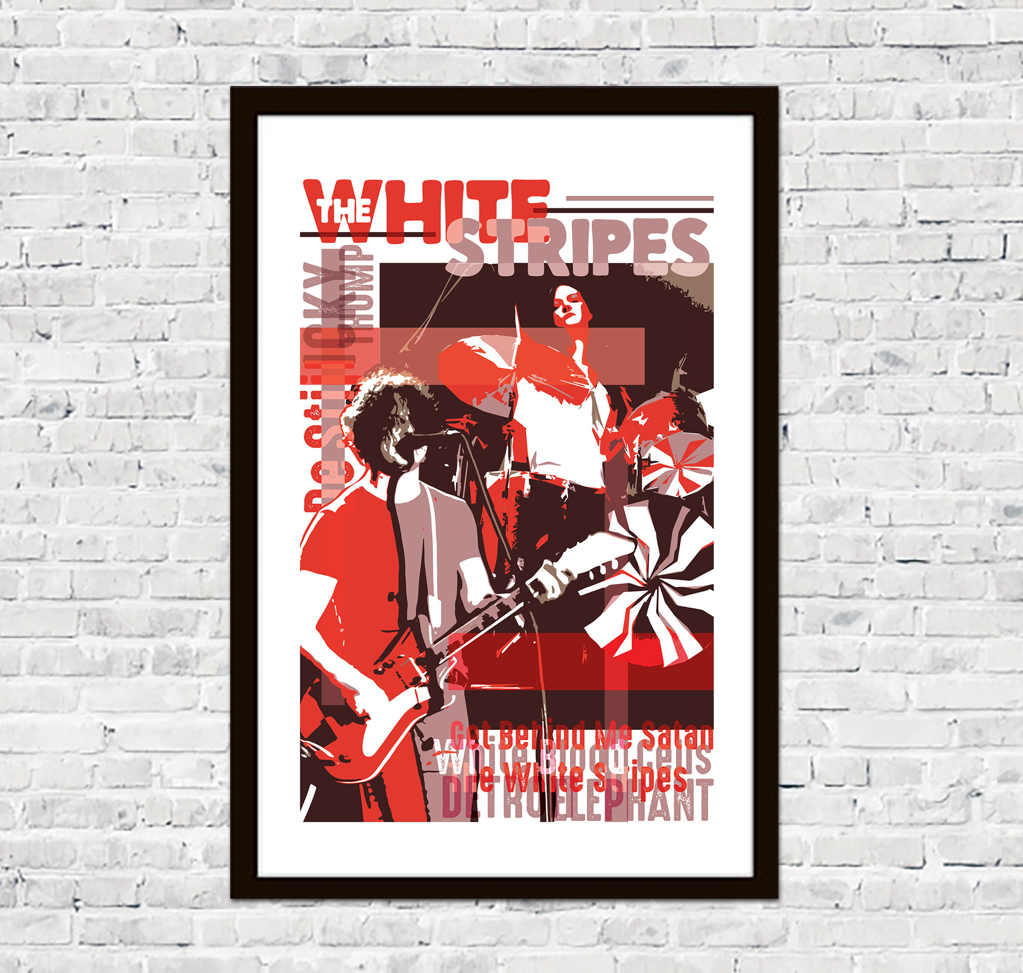 White Stripes Poster - Etsy