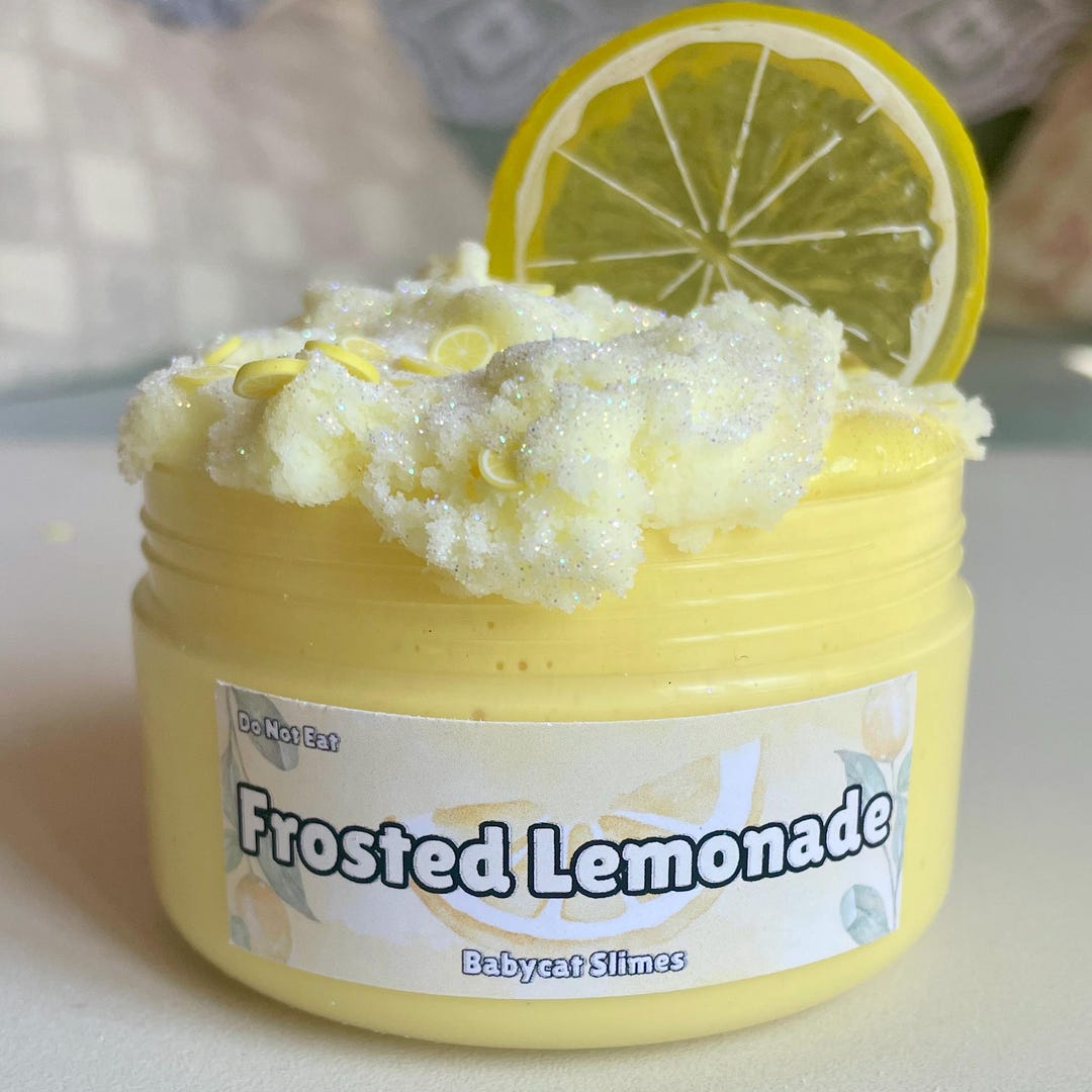 Frosted Lemonade Snow Butter Slime: Sensory Toy With Lemon Charm - Etsy