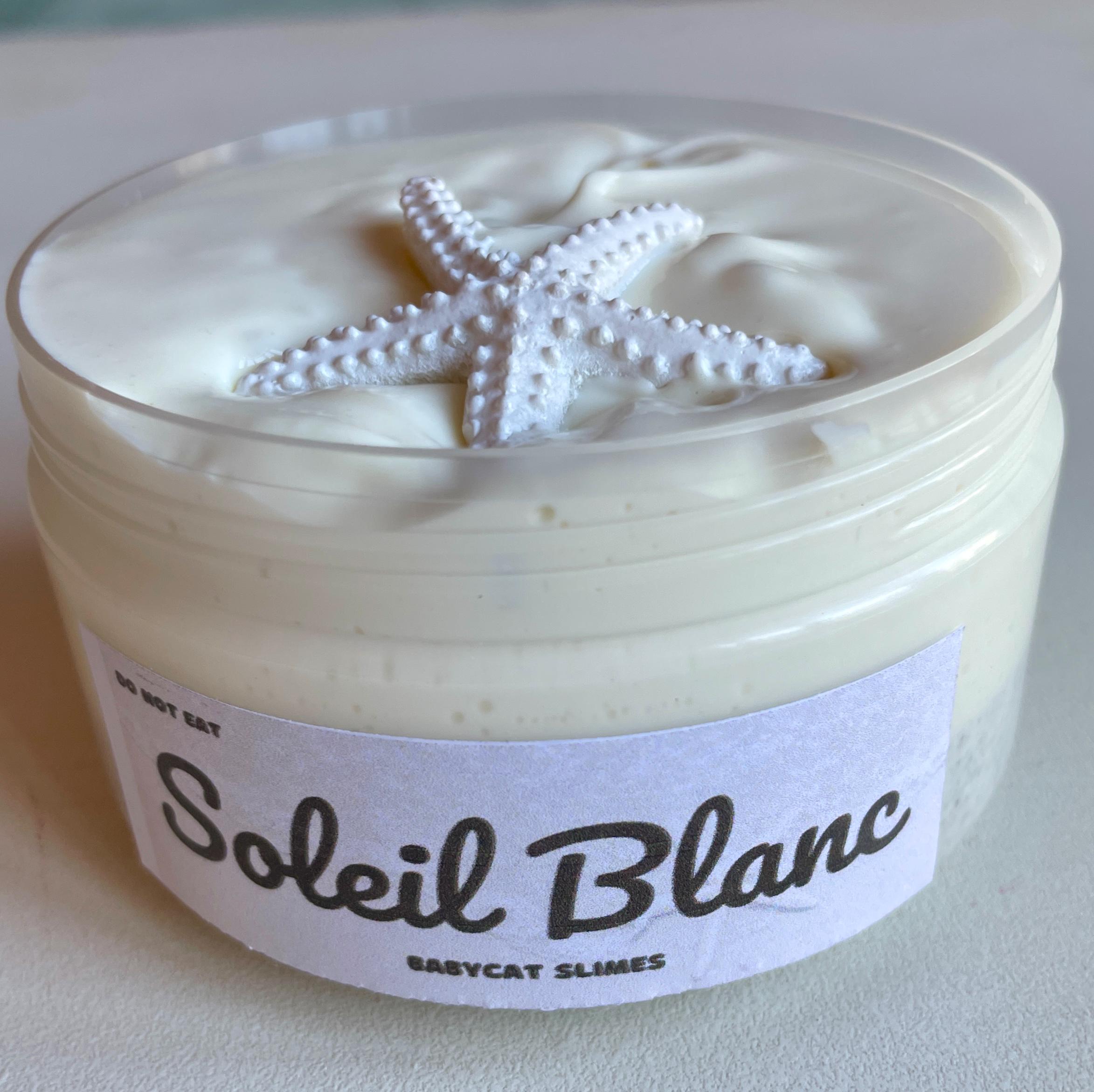 White Glossy Sand Slime “soleil Blanc”, Creamy Coconut-scented Handmade ...
