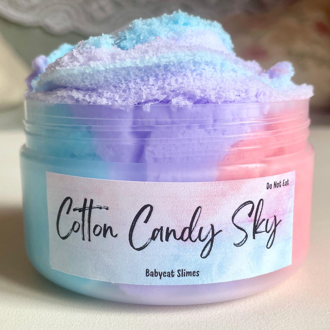 Cloud Slime "cotton Candy Sky" - Fluffy Pink, Purple, Blue Pastel ...