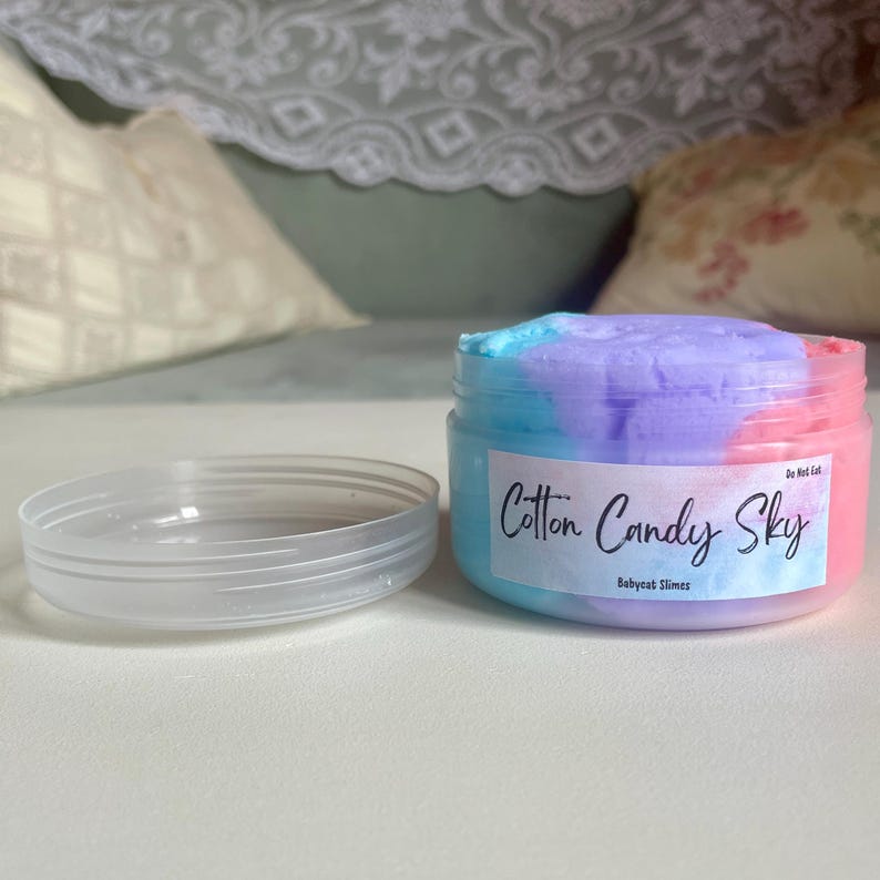 Cloud Slime "cotton Candy Sky" - Fluffy Pink, Purple, Blue Pastel ...
