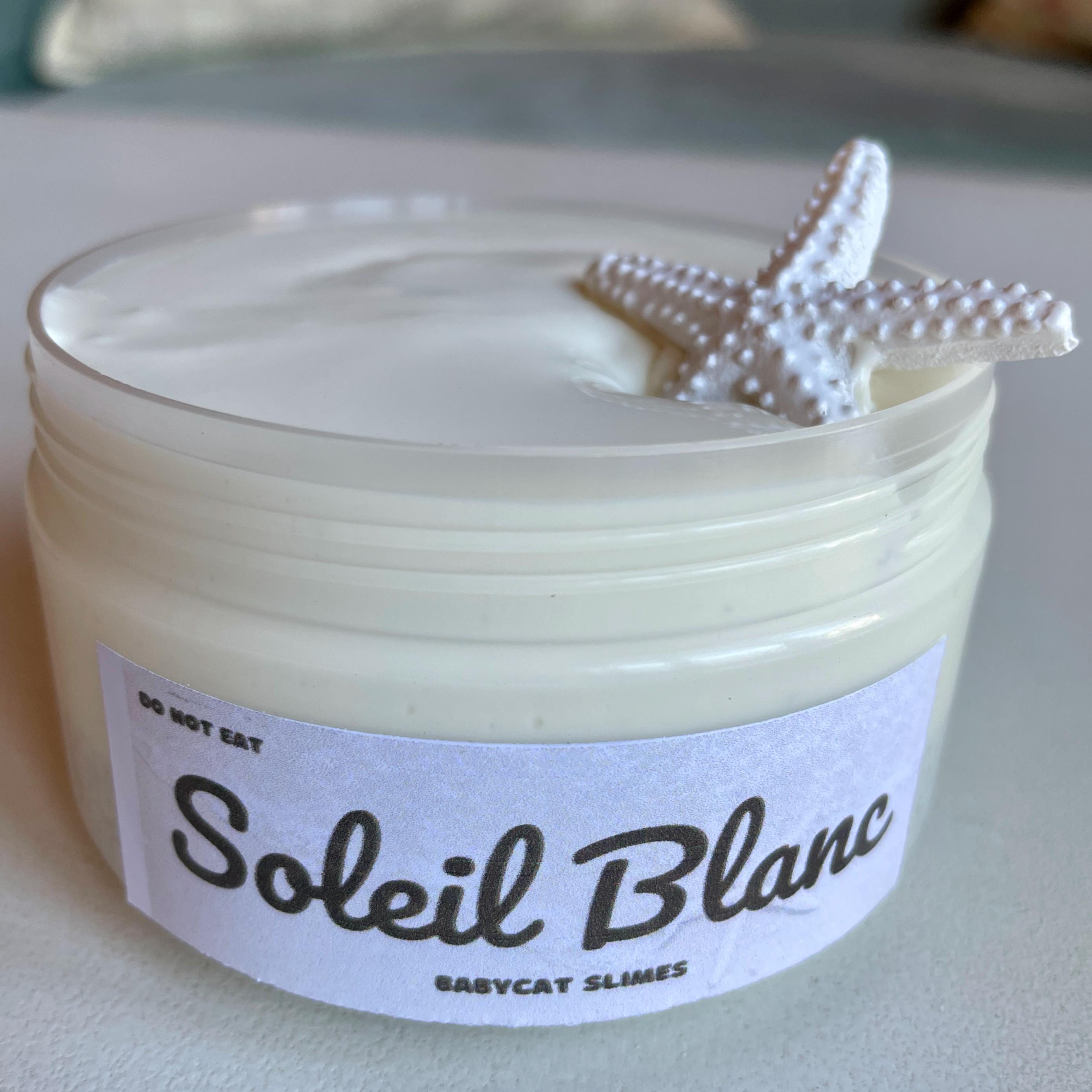 White Glossy Sand Slime “soleil Blanc”, Creamy Coconut-scented Handmade ...