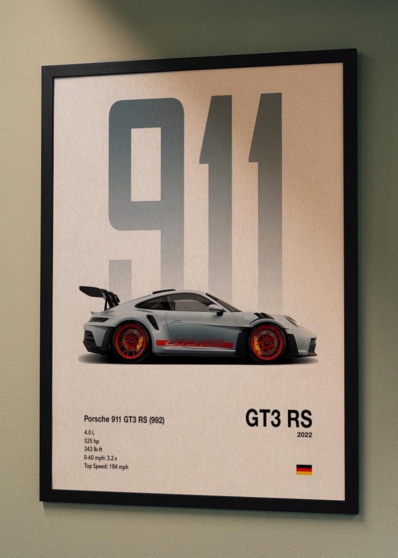 Poster: Porsche 911 GT3 RS - Etsy