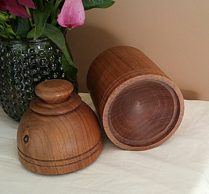 Hand Turned Black Walnut Wood Container-wooden Trinket Holder-jewelry ...