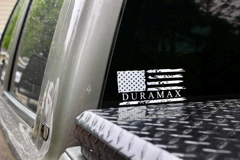 American Flag Duramax Sticker - Etsy
