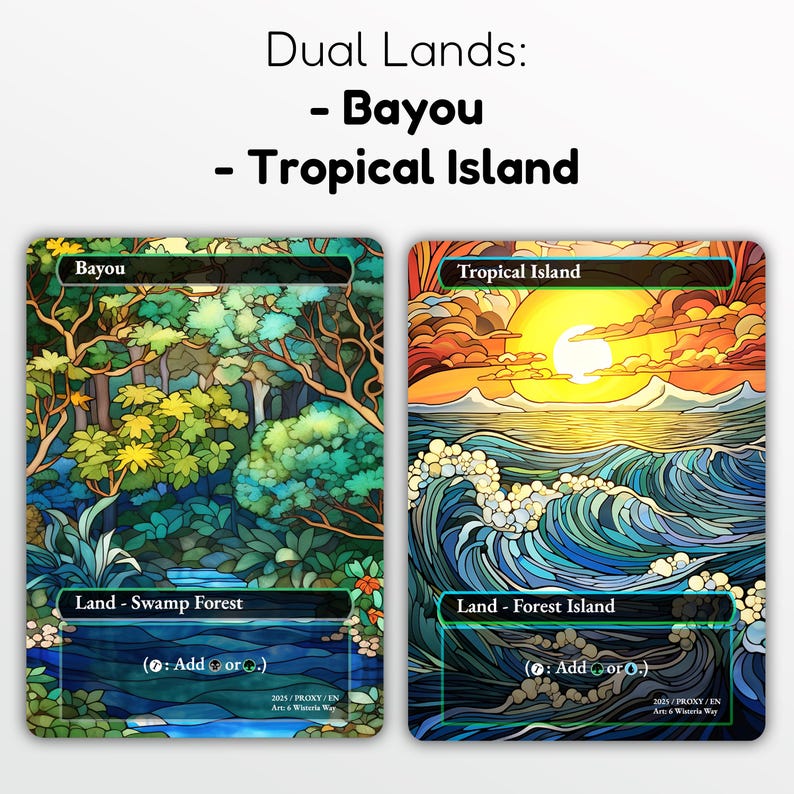 Japanese Dual Lands Cards, Printable MTG Proxy Dual Lands, MTG Dual ...