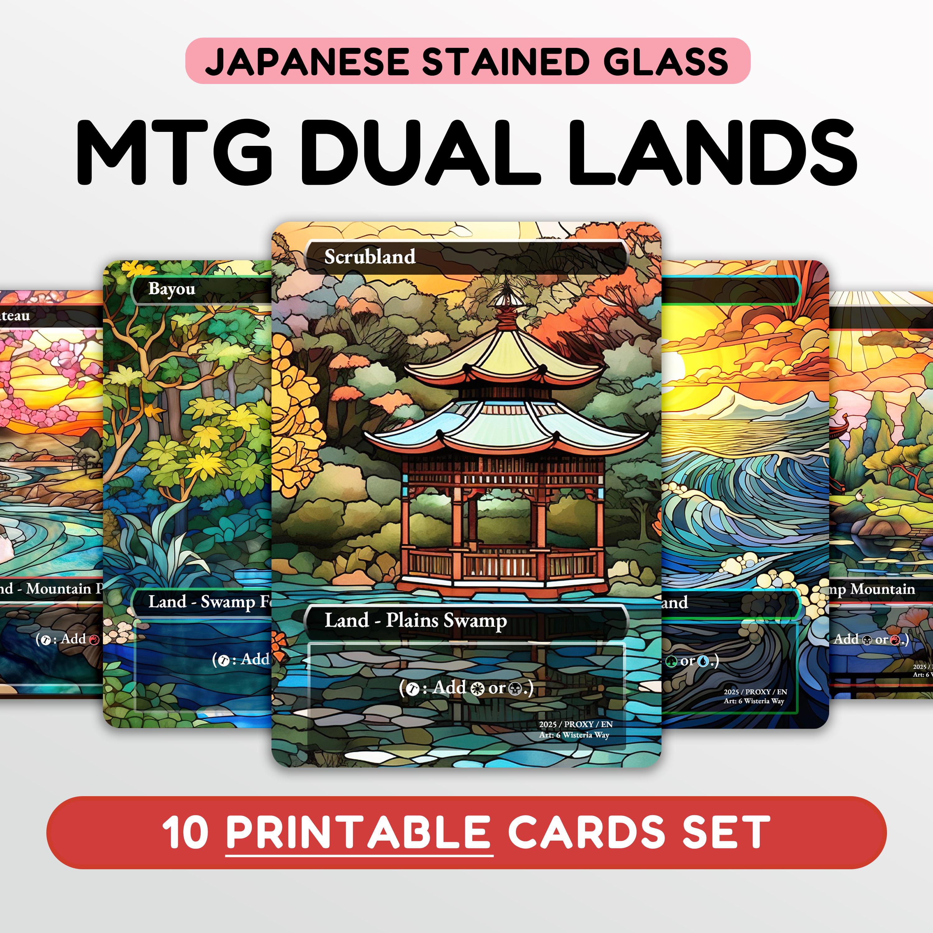 Japanese Dual Lands Cards, Printable MTG Proxy Dual Lands, MTG Dual ...