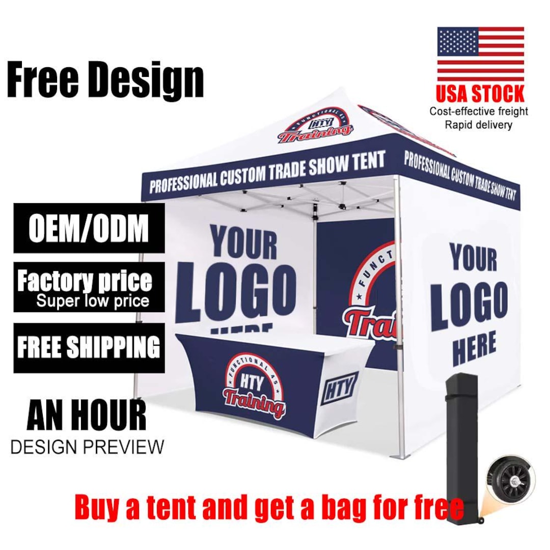 Custom Canopy Tent With Logo 10x10 • 10x15 • 10x20 Pop up Tent Outdoor ...