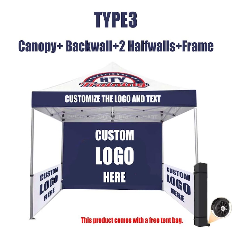 Custom Canopy Tent With Logo 10x10 • 10x15 • 10x20 Pop up Tent Outdoor ...