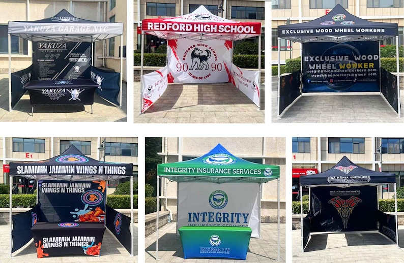 Custom Canopy 10x10 Canopy Tent With Logo Personalized Trade Show Tents ...