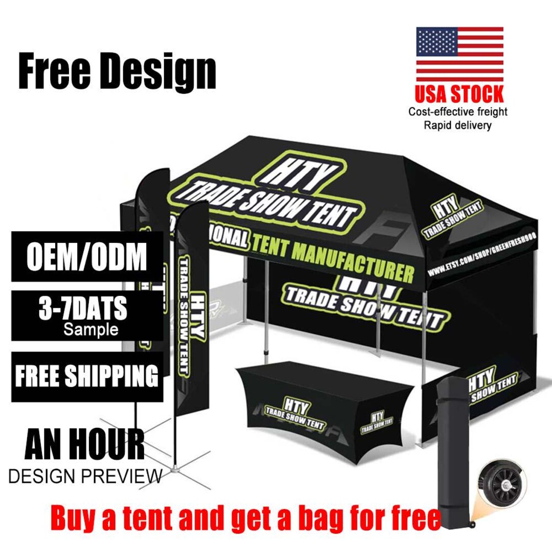 Heavy Duty Custom Tent 10x20 Ft, Personalized Instant Shelter for ...
