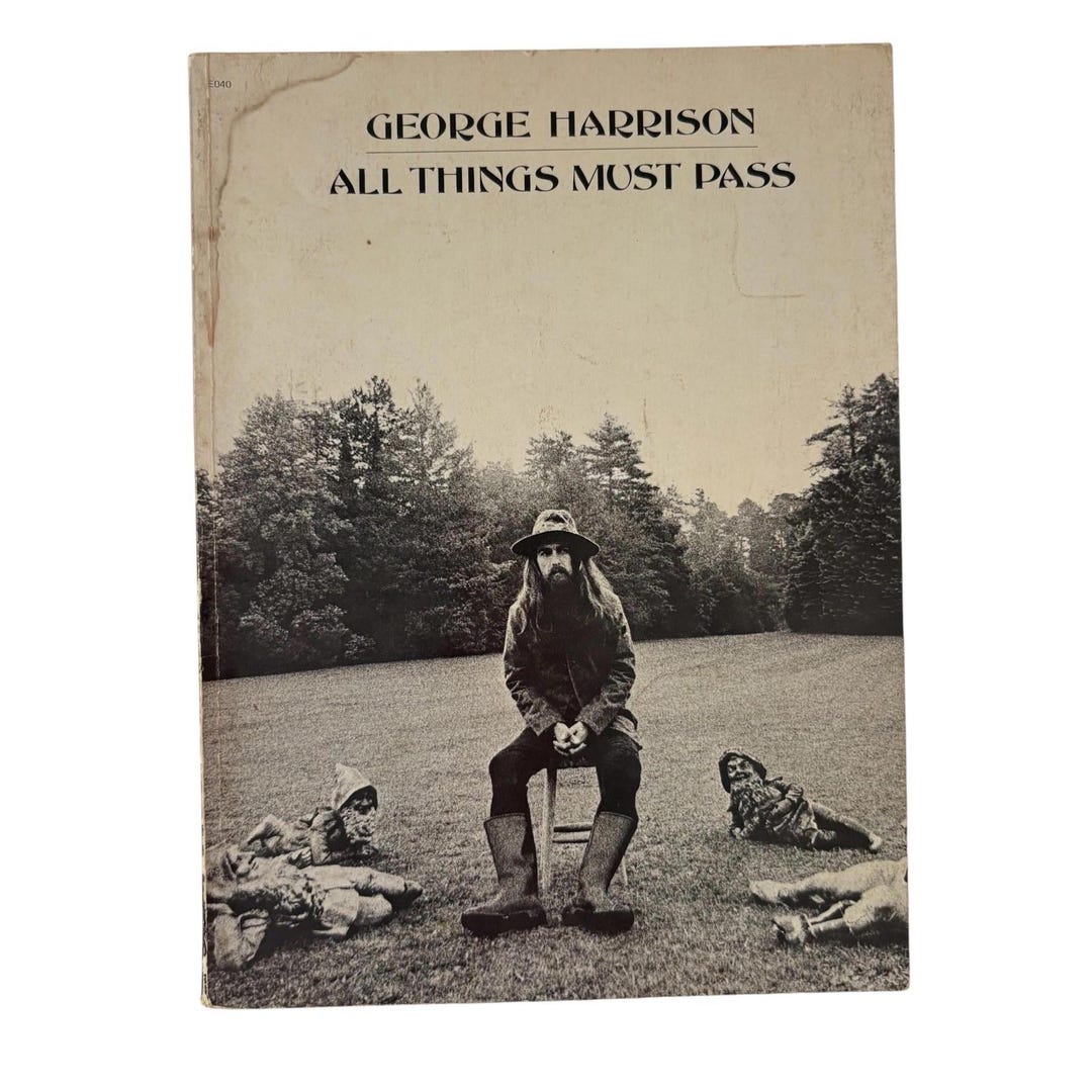 Vintage George Harrison All Things Must Pass 1970 Songbook Piano Vocal ...